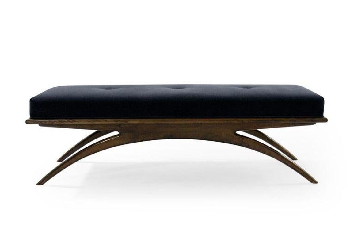 Convex Bench in Special Walnut by Stamford Modern For Sale at 1stDibs