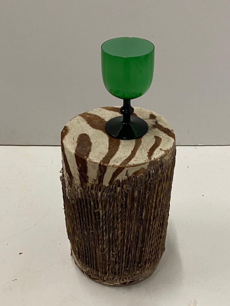 Cool African Zebra Hide Martini Table at 1stDibs