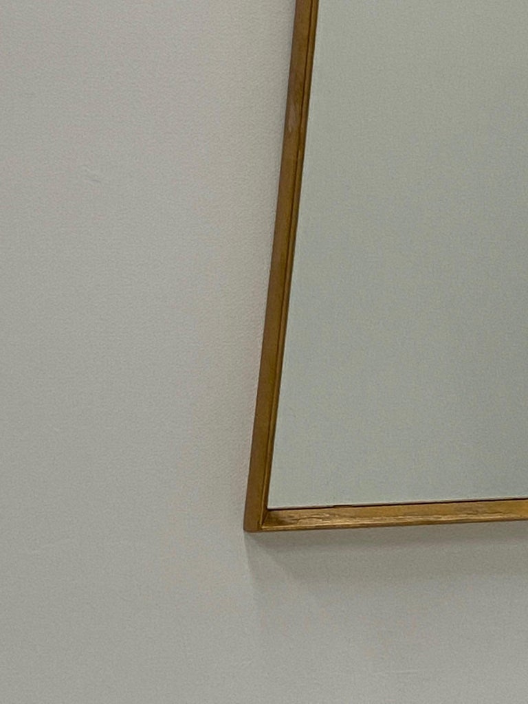 Cool Large Mid-Century Modern Keyhole Shaped Mirror at 1stDibs
