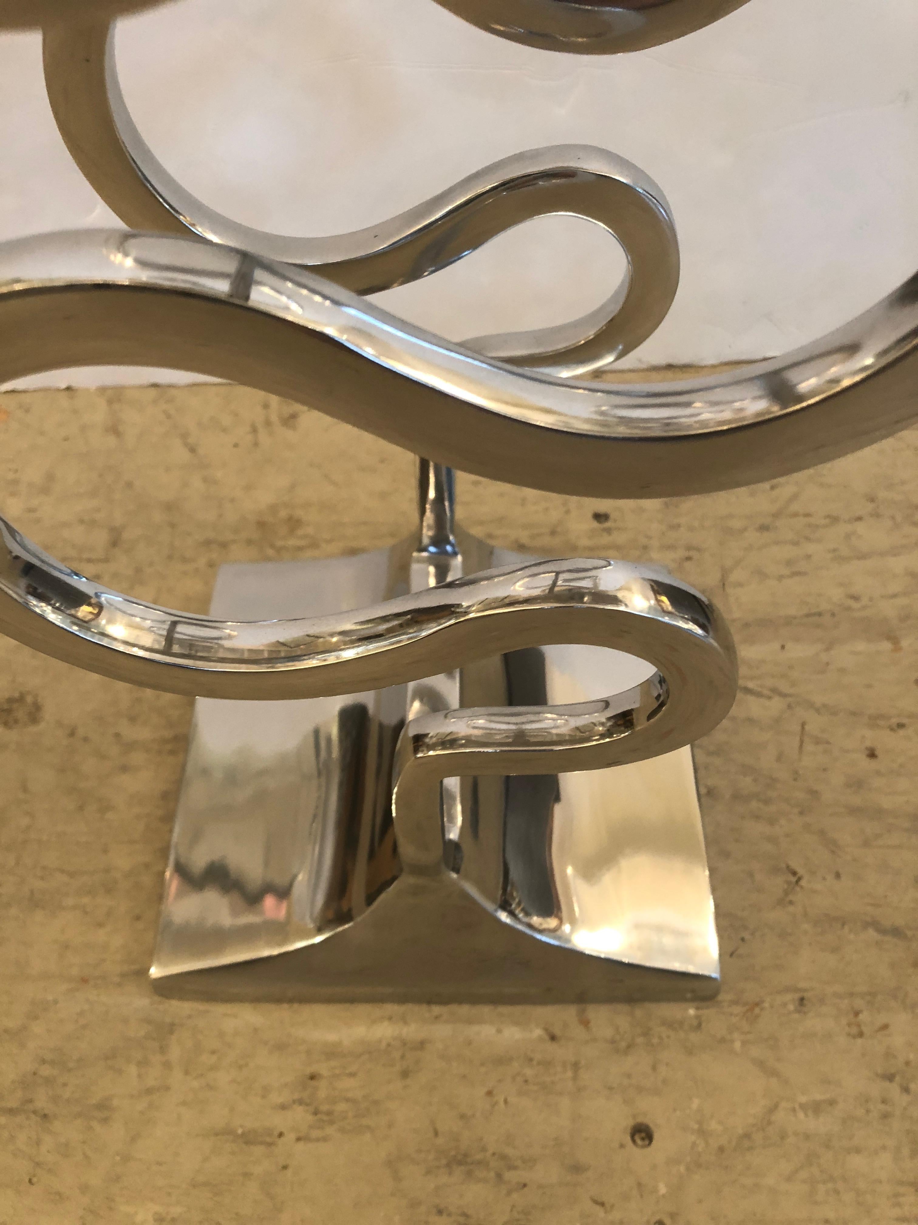 Cool Sculptural Mid-Century Modern Aluminum Vertical Wine Rack at 1stDibs