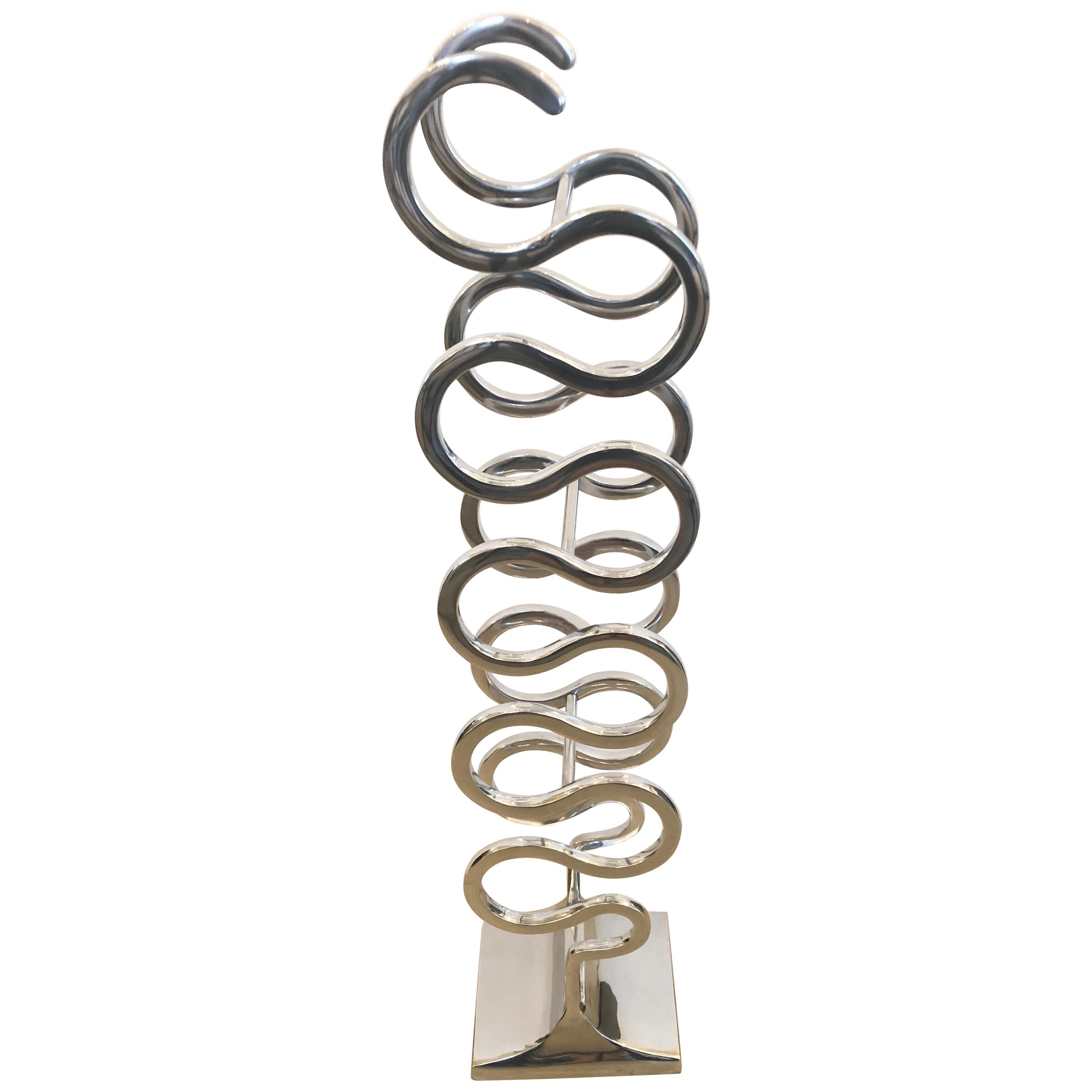Cool Sculptural Mid-Century Modern Aluminum Vertical Wine Rack at 1stDibs