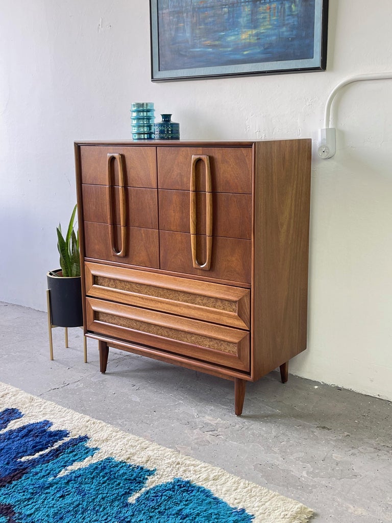 Cool and Unique Mid Century Modern Tall Highboy at 1stDibs