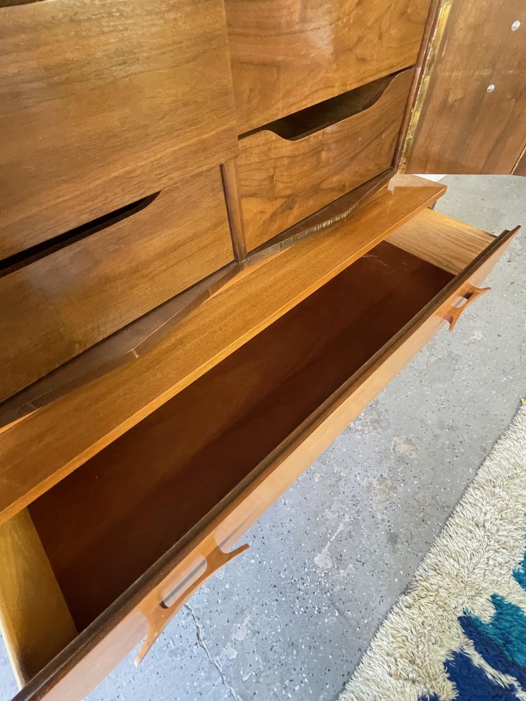 Cool and Unique Mid Century Modern Tall Highboy at 1stDibs