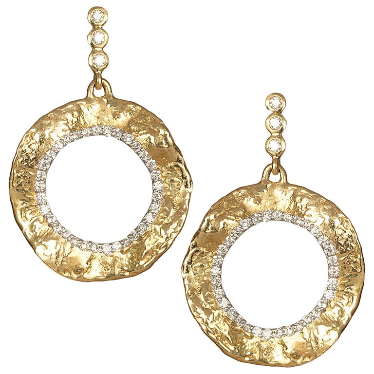 Coomi 20K Open Serenity Large Flower Diamond Earrings For Sale (Free ...