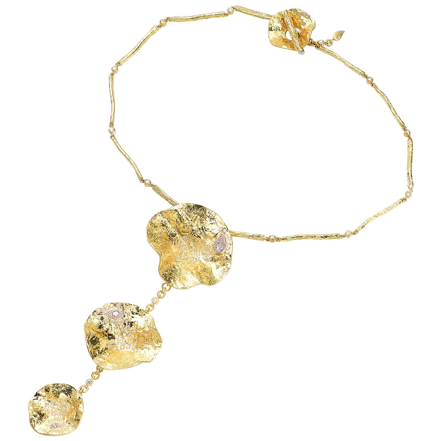 Coomi 20K Gold, Turquoise, Sapphire, Diamond Necklace For Sale at 1stDibs