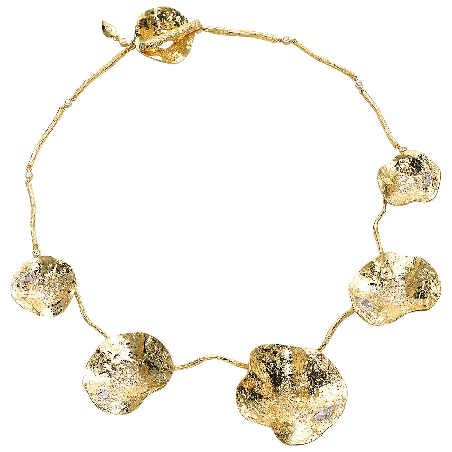 Coomi 20K Serenity Cactus Flower Diamond Earrings For Sale at 1stDibs ...