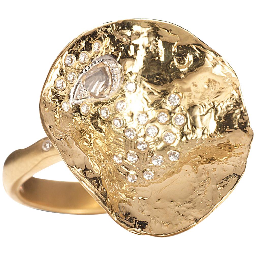 Giant "CACTUS FLOWER" Ring by Pedro Boregaard For Sale at 1stDibs