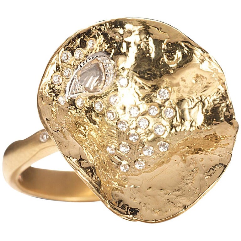 Coomi 20K Serenity Cactus Flower Diamond Ring - Large For Sale at ...