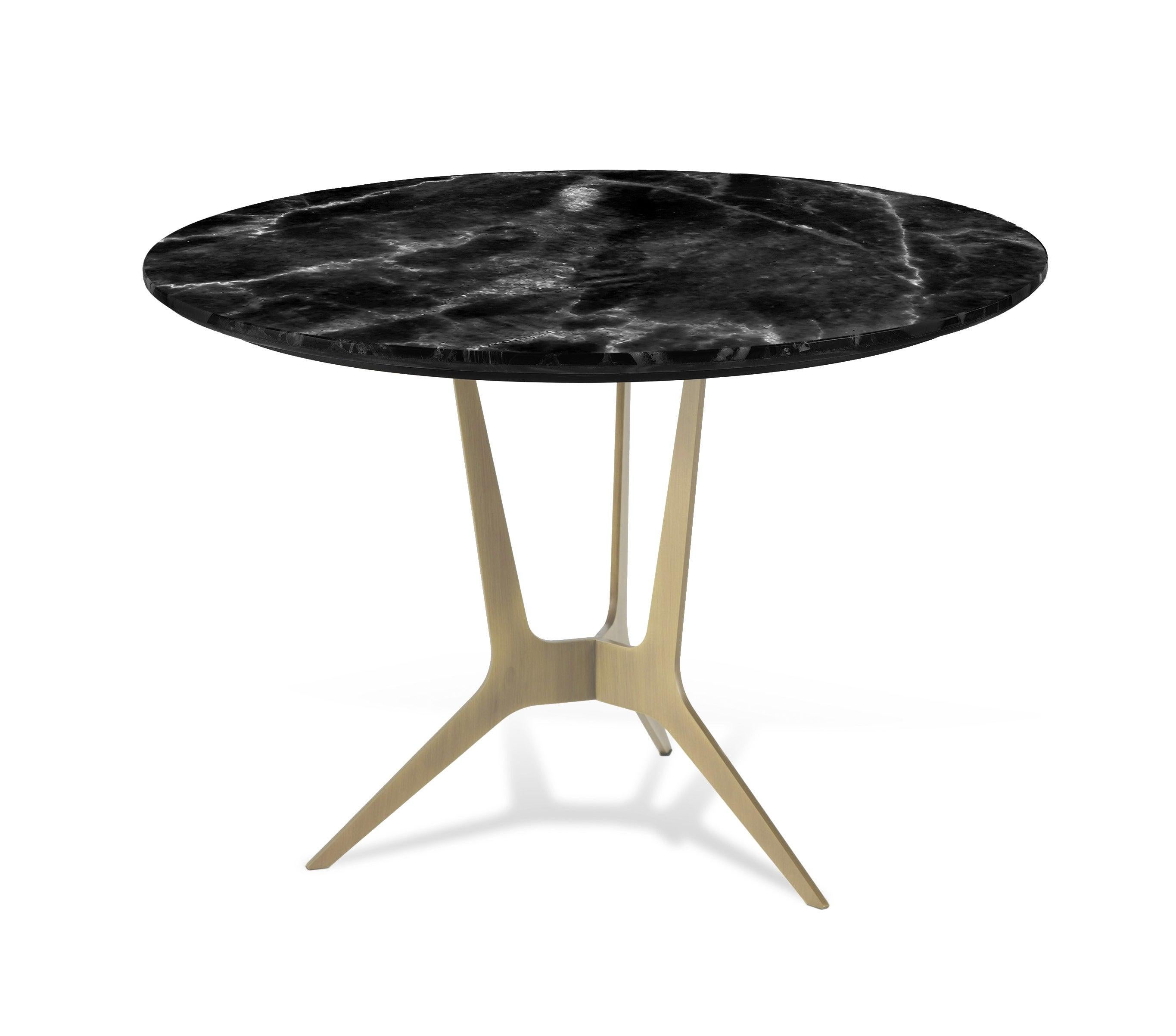 Dark Marble Side Table For Sale at 1stDibs