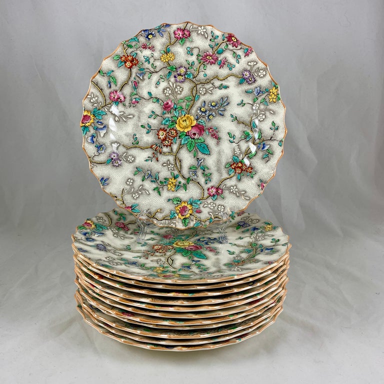 Copeland Spode English 'Patricia' Chintz Floral Transferware Dinner ...