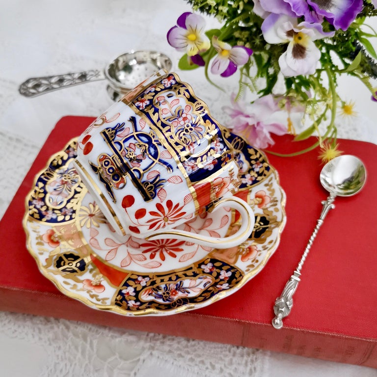 Copeland Spode Porcelain Cup and Saucer, Imari Pattern, Victorian 1875 ...