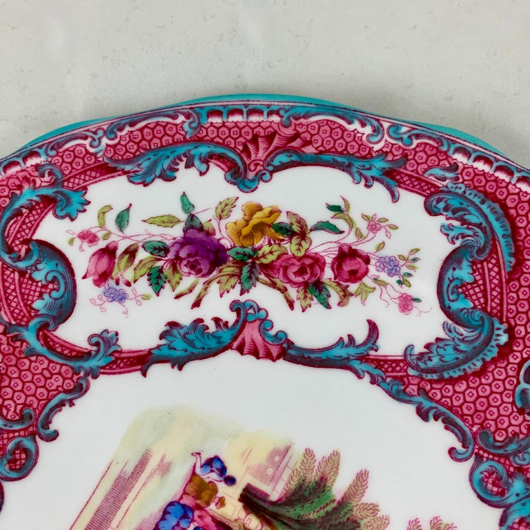 Copeland Spode Queen Mary Rococo Pink Porcelain Plates for Tiffany and ...