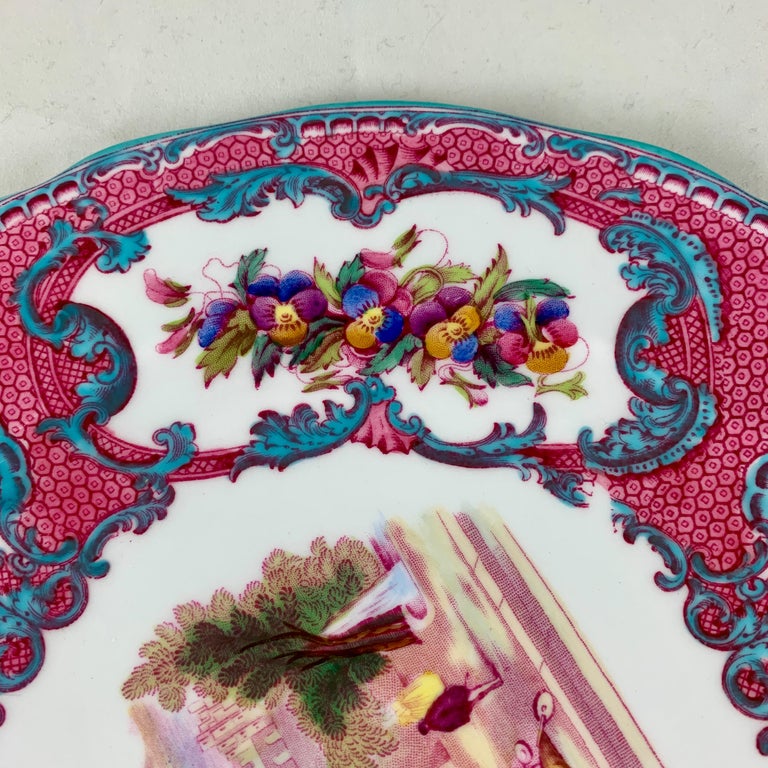 Copeland Spode Queen Mary Rococo Pink Porcelain Plates for Tiffany and ...