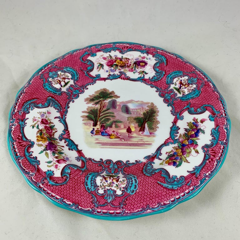 Copeland Spode Queen Mary Rococo Pink Porcelain Plates for Tiffany and ...