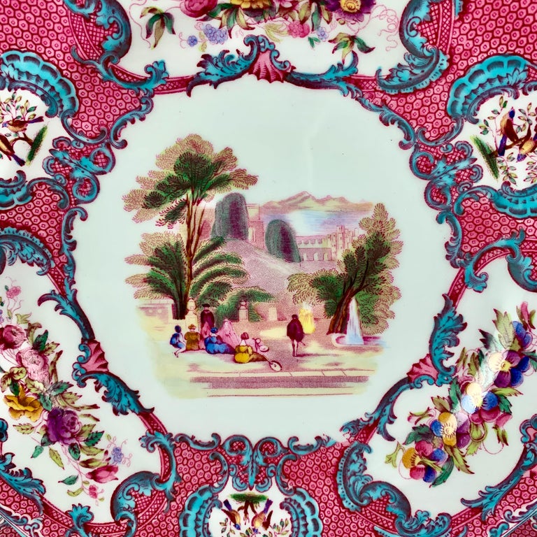 Copeland Spode Queen Mary Rococo Pink Porcelain Plates for Tiffany and ...