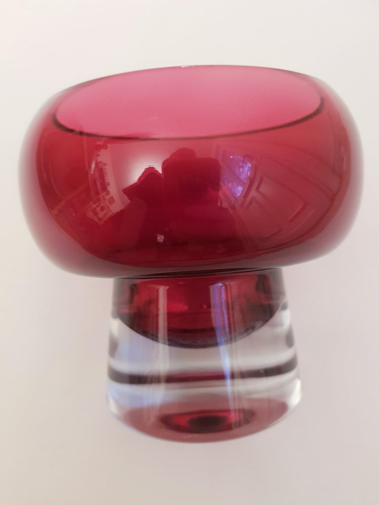 Coppa Murano Glass Somerso Bowl For Sale at 1stDibs