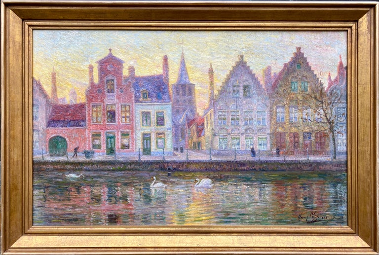 Coppens Omer - A View of Bruges, Omer Coppens, Dunkirk, France 1864 ...