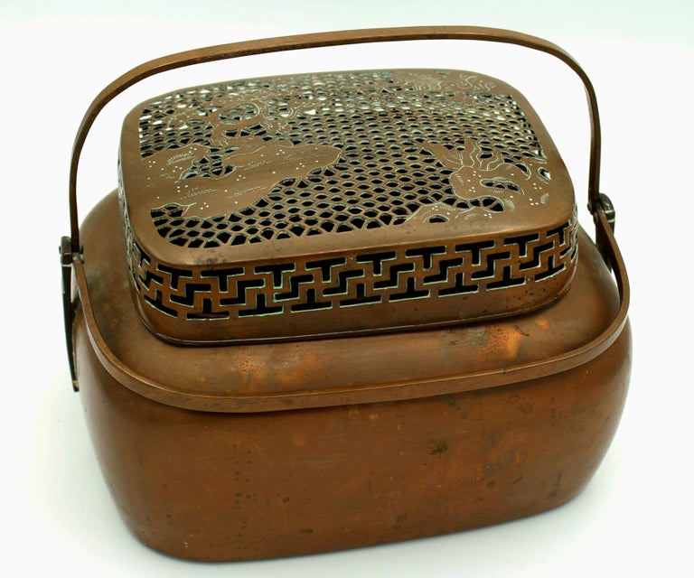 Copper 19th Century Chinese Cricket Box Basket at 1stDibs
