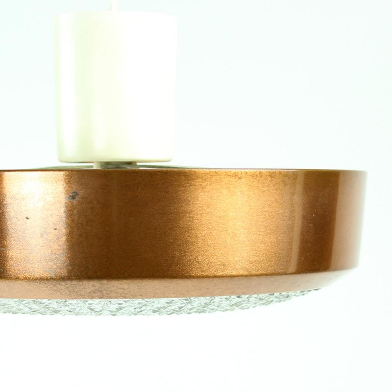 Copper And Bohemian Glass Ceiligh Lights, Czechoslovakia, Circa 1970 ...