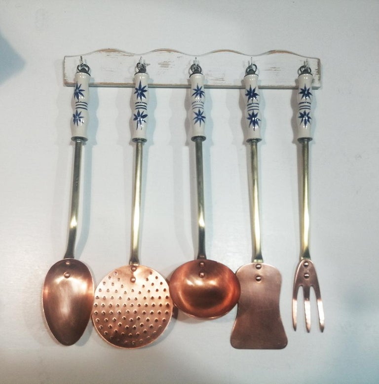Copper and Brass Old Kitchen Utensils, Early 20th Century at 1stDibs