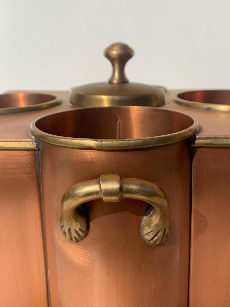 Copper and Brass Wine Beverage Cooler Holder at 1stDibs | antique ...