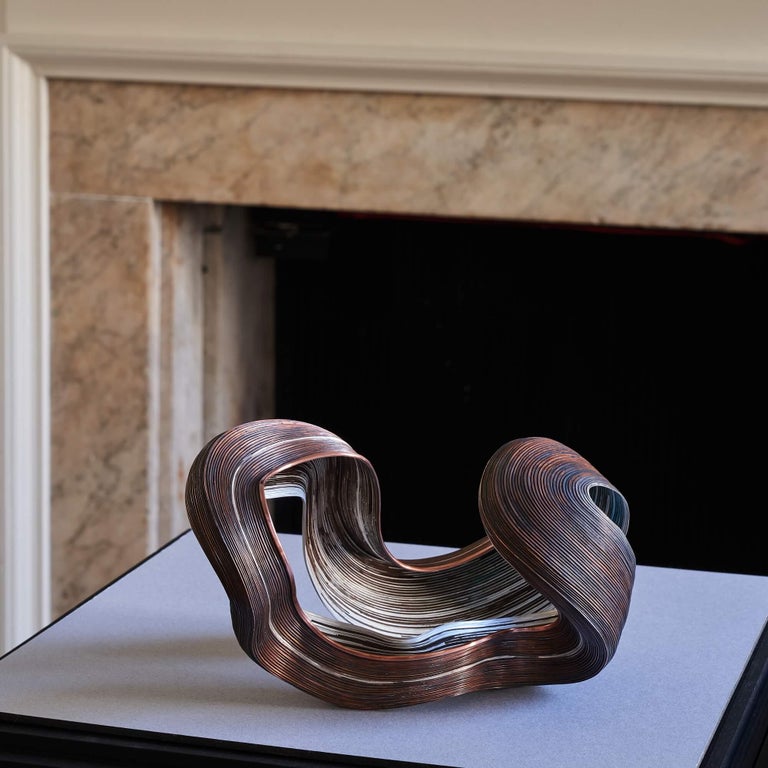 Copper and Silver Abstract Sculpture by Nan Nan Liu For Sale at 1stDibs