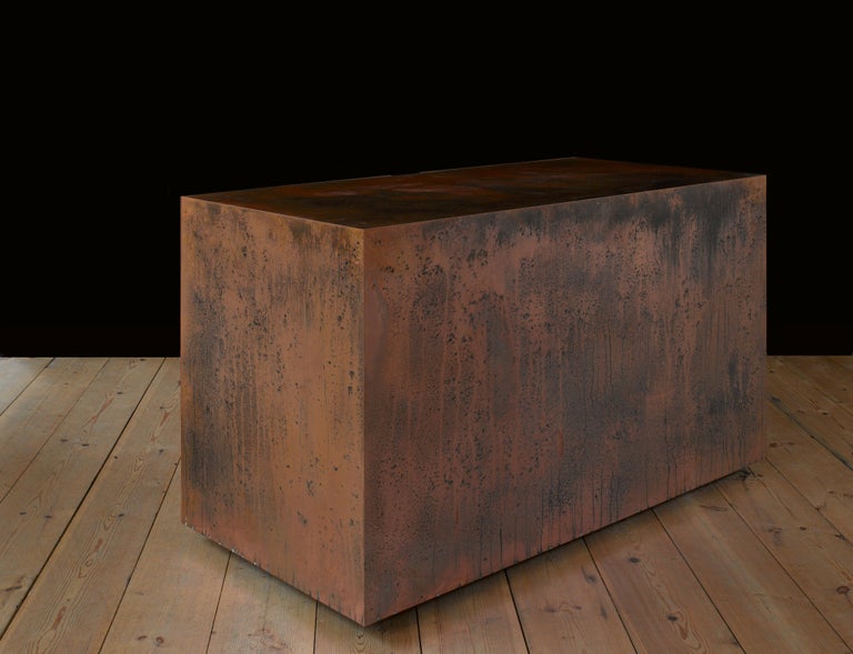Copper and Walnut Desk For Sale at 1stDibs