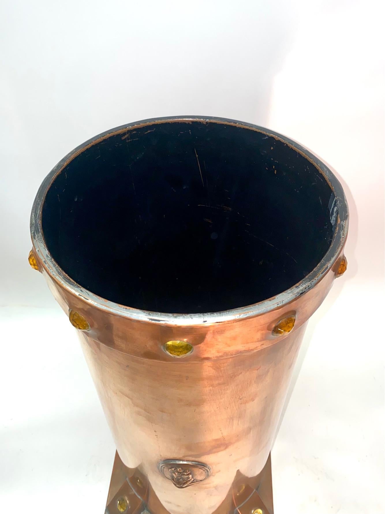 Copper Arts and Crafts Umbrella Stand at 1stDibs