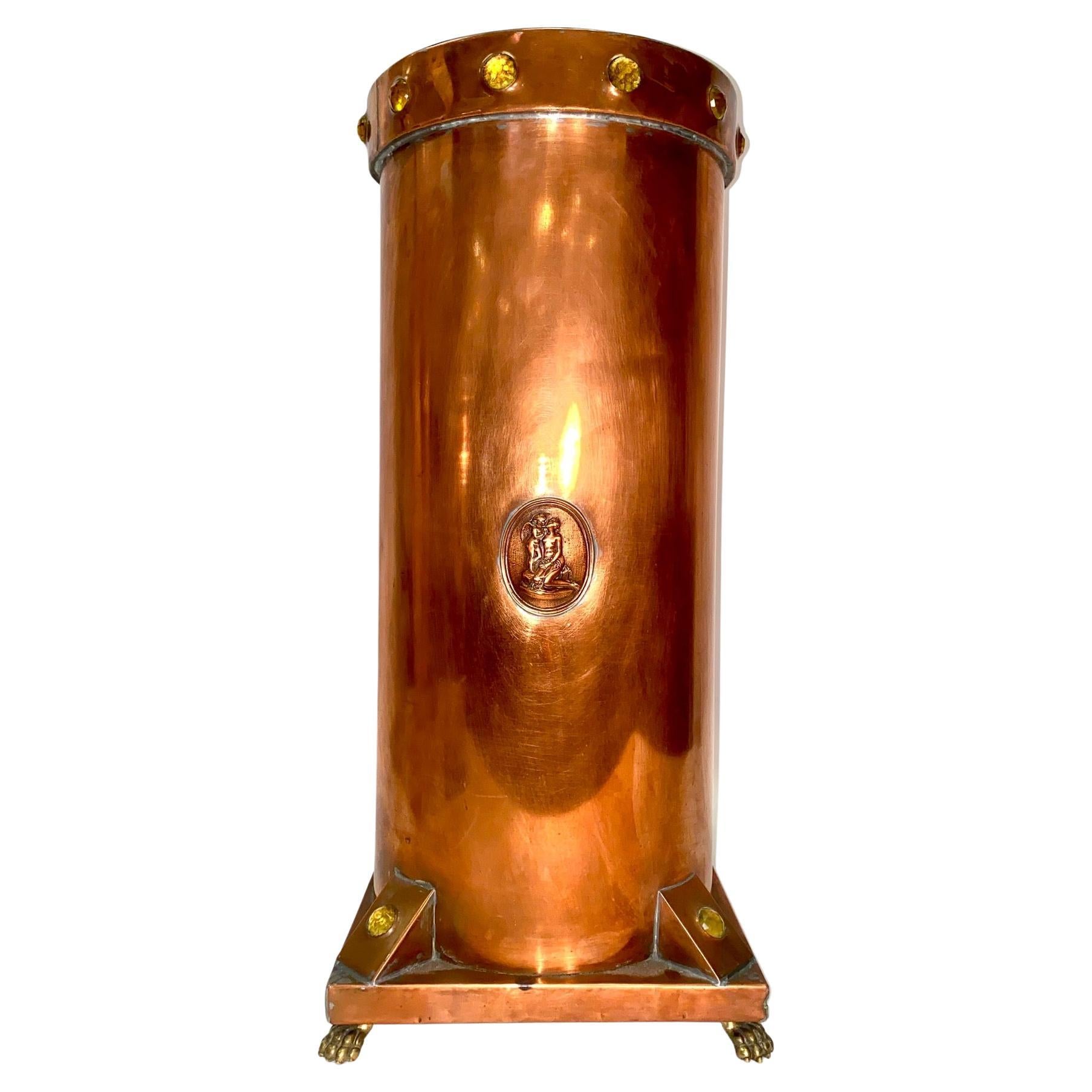 Copper Arts and Crafts Umbrella Stand at 1stDibs