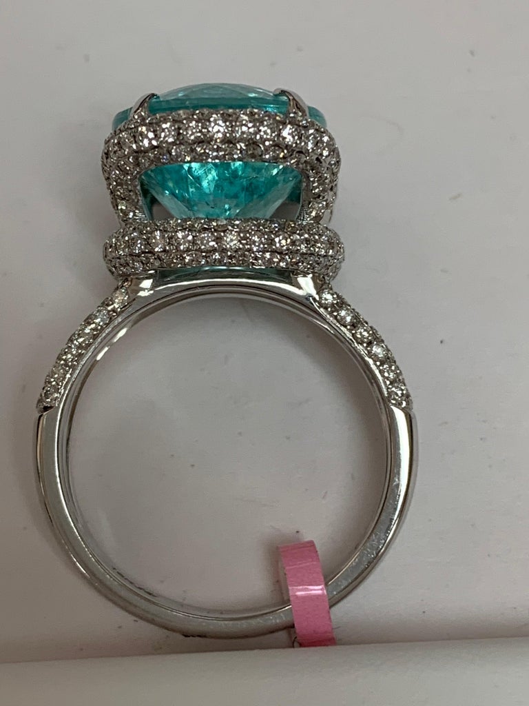 Copper Bearing Tourmaline and Diamonds Ring For Sale (Free Shipping) at ...