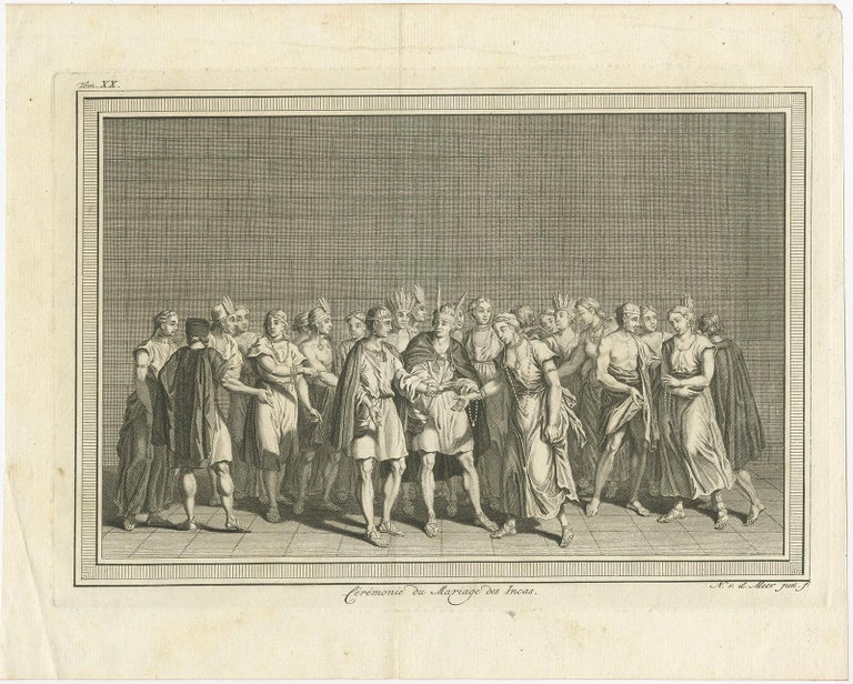Copper Engraving of an Inca Marriage Ceremony, 1773 For Sale at 1stDibs