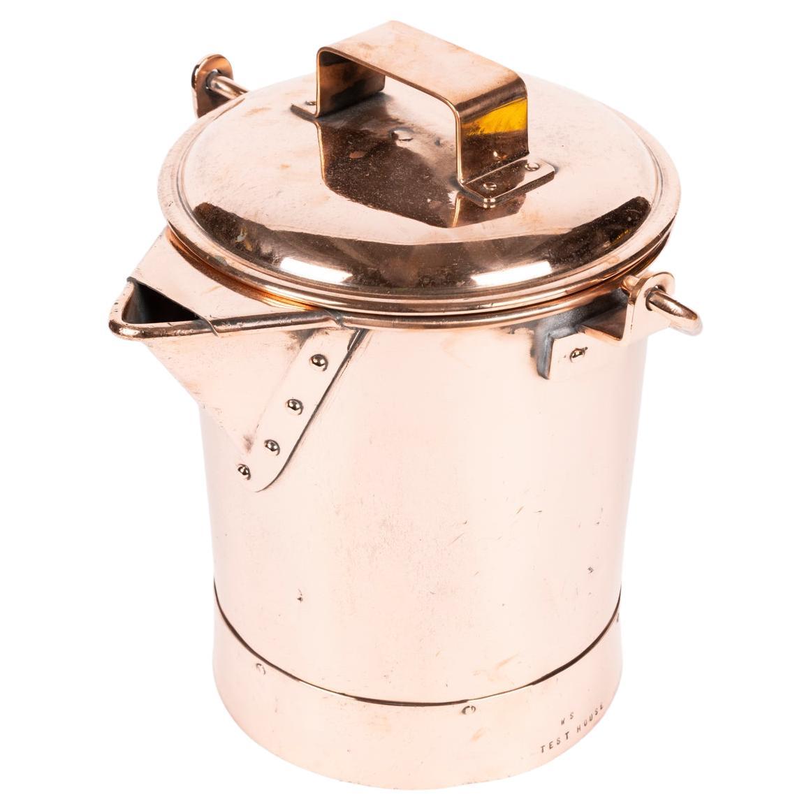 English Copper Bucket with Riveted Seams For Sale at 1stDibs