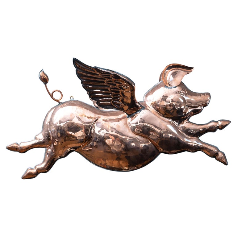 Copper Flying Pig For Sale at 1stDibs