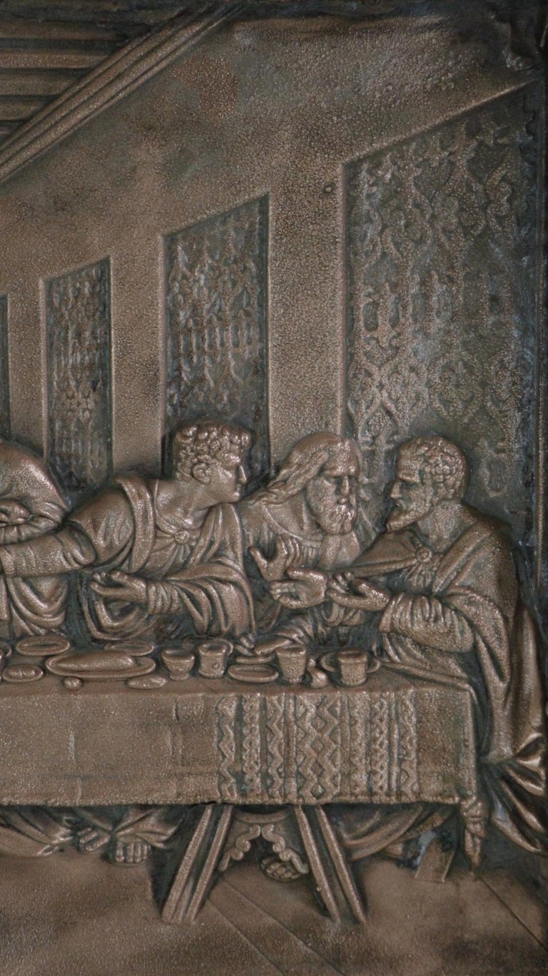 Copper Framed Copper Last Supper Relief For Sale at 1stDibs