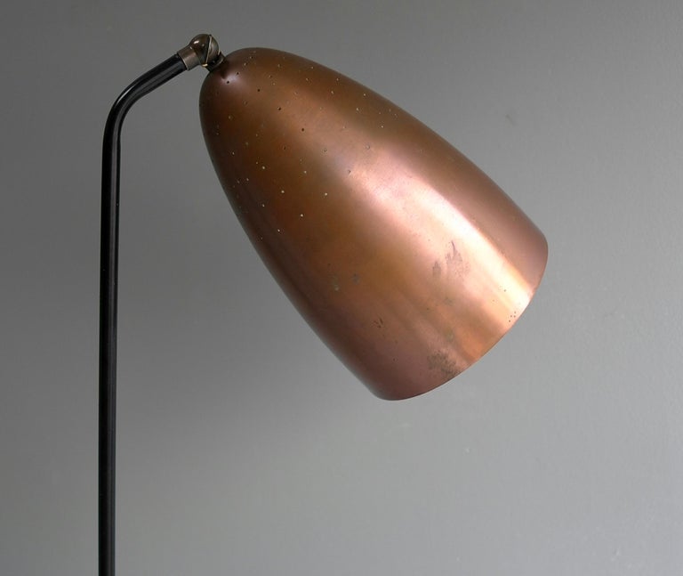 Copper Grasshopper Floor Lamp by Svend Aage Holm Sorensen, Denmark ...