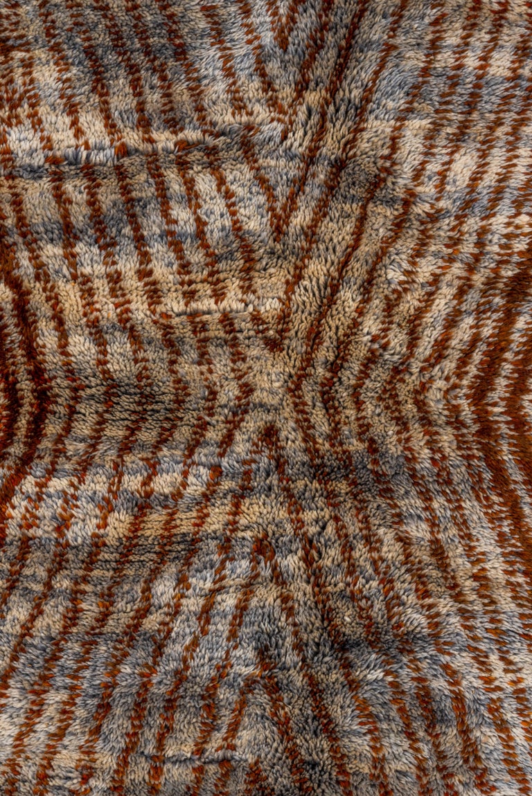 Copper and Lavender Modern Moroccan Carpet, Angled Design For Sale at ...