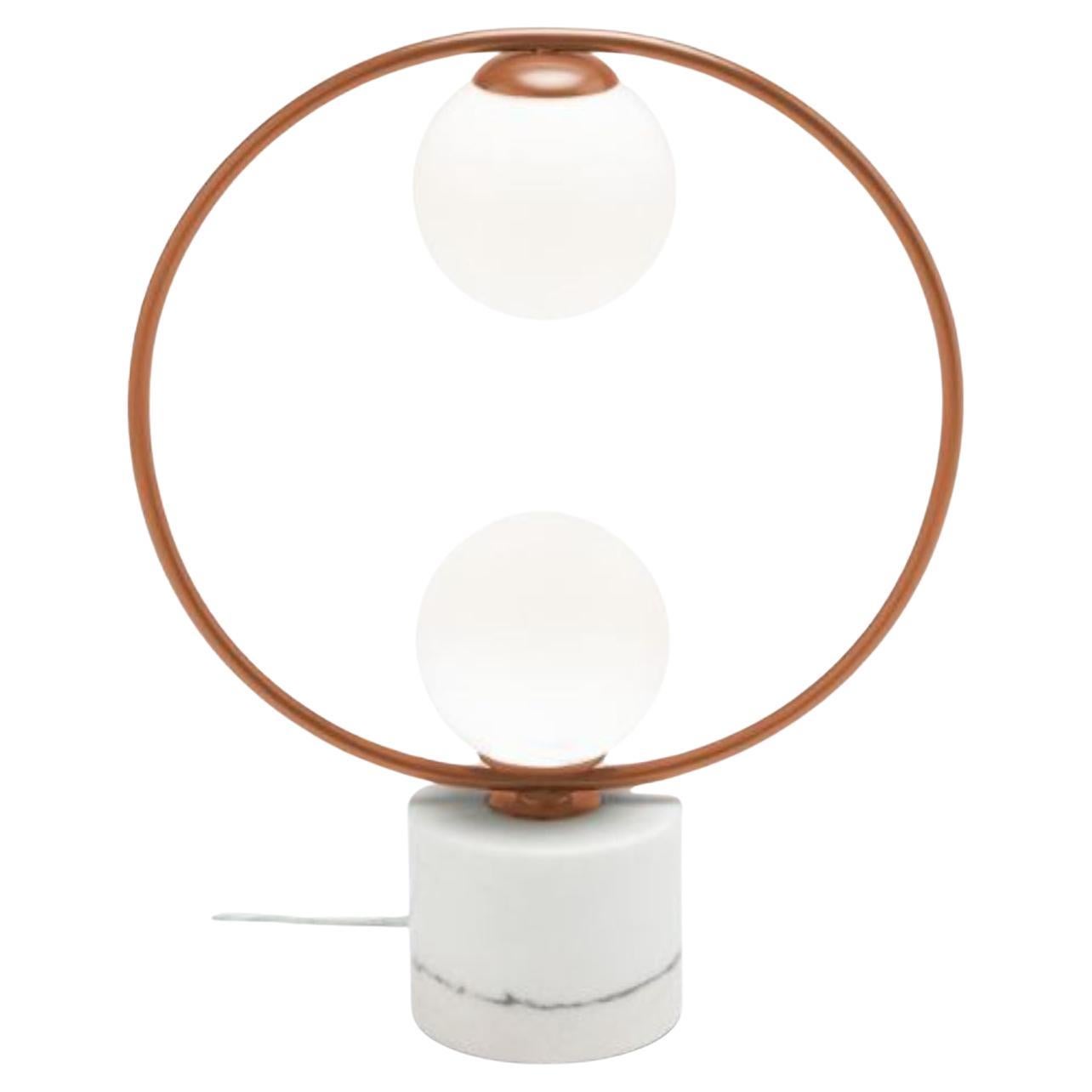 Copper Stacked Base Torchiere Table Lamp For Sale at 1stDibs