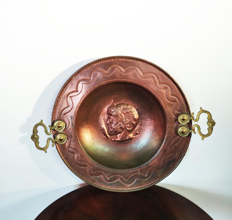 Copper Plate or Brazier Renaissance Revival Large Plate With Carved ...