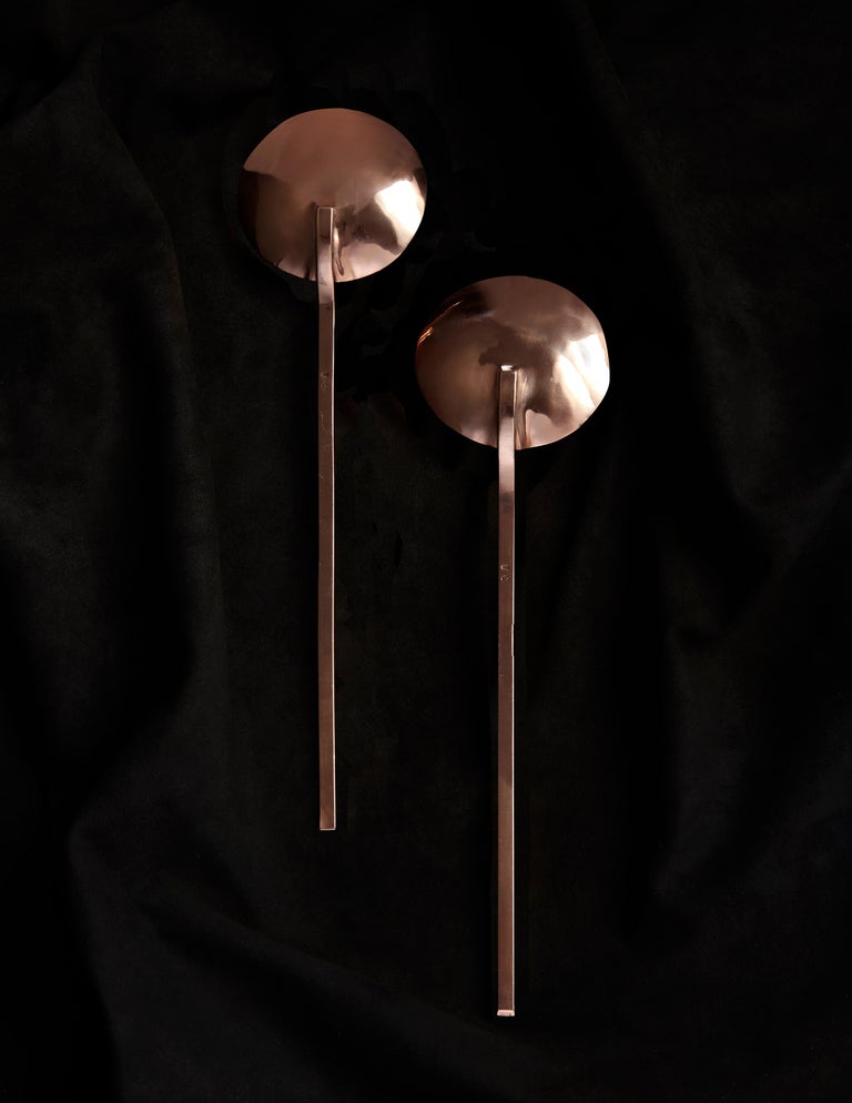 Copper Salad Spoons, Two Hand Forged, Formed, and Polished Copper ...