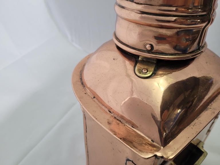 Copper Ships Stern Lantern By English Maker For Sale at 1stDibs