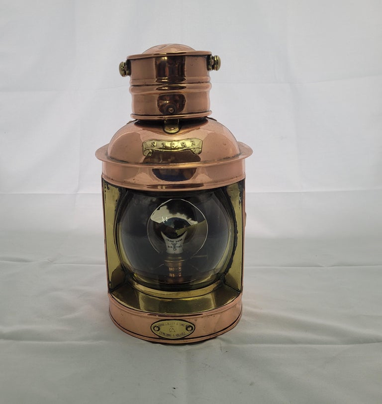 Copper Ships Stern Lantern By English Maker For Sale at 1stDibs