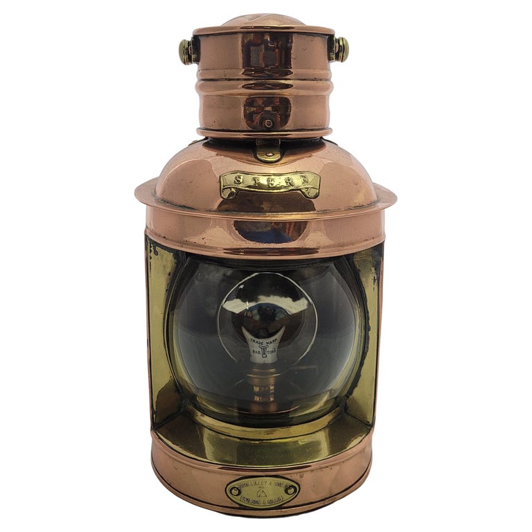 Copper Ships Stern Lantern By English Maker For Sale at 1stDibs