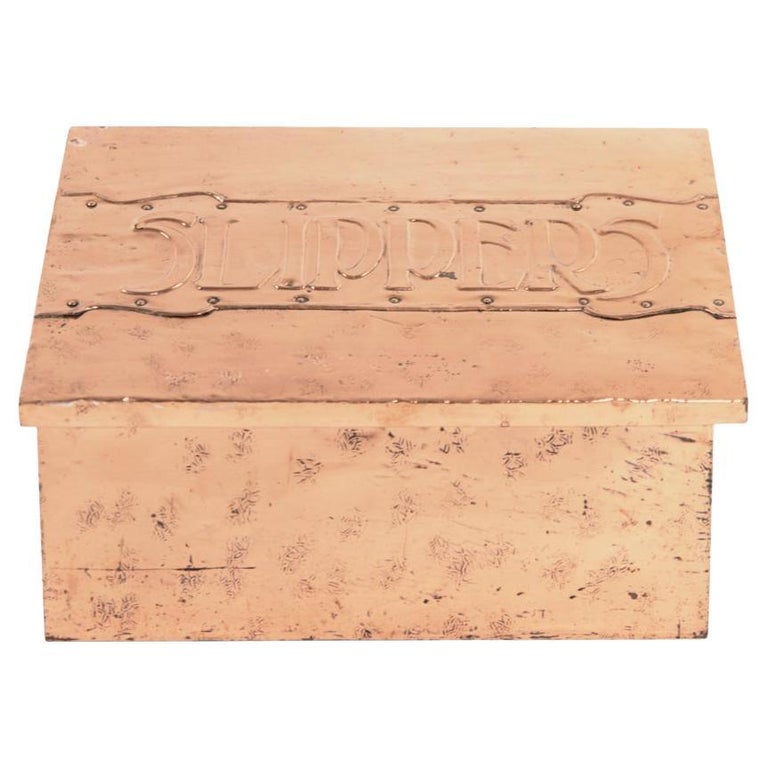 Copper Slipper Box For Sale at 1stDibs