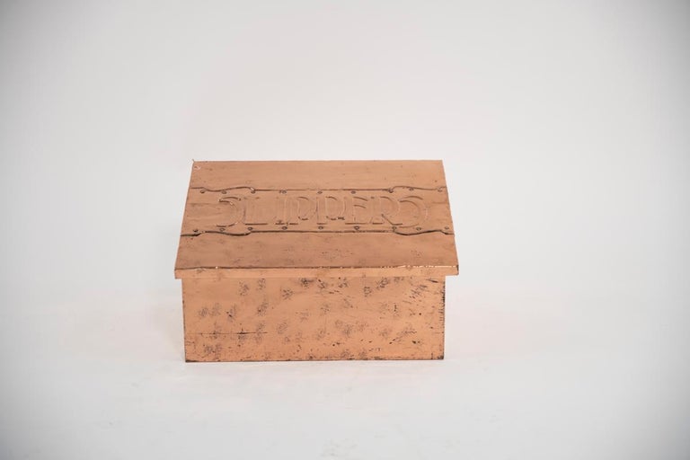 Copper Slipper Box For Sale at 1stDibs