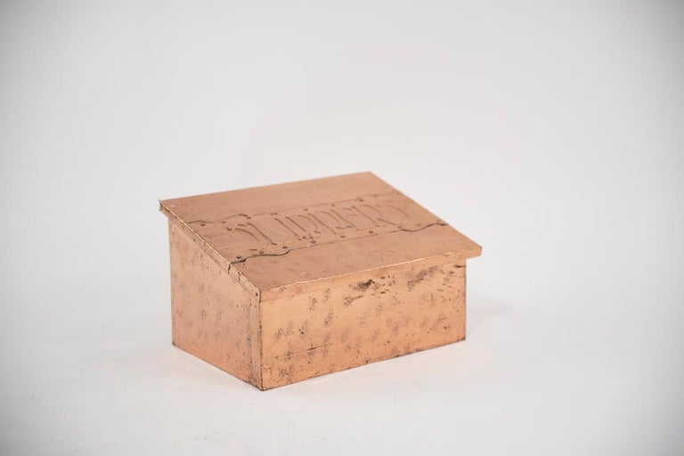 Copper Slipper Box For Sale at 1stDibs