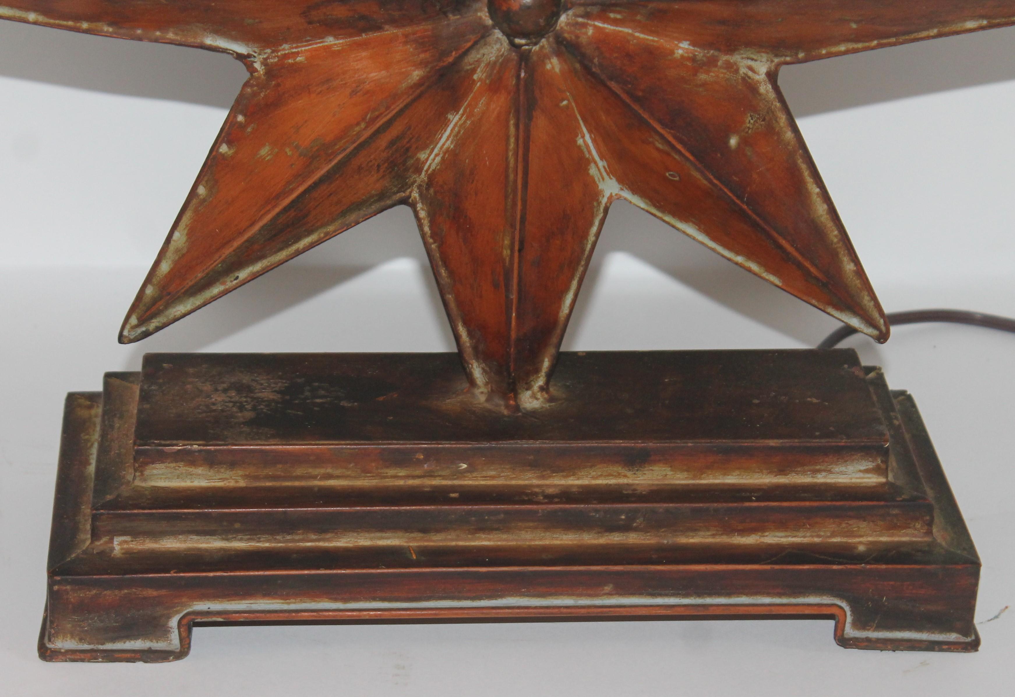 Copper Star Table Lamp at 1stDibs