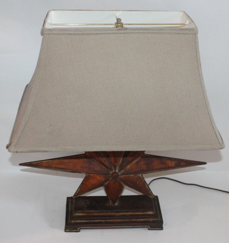 Copper Star Table Lamp at 1stDibs