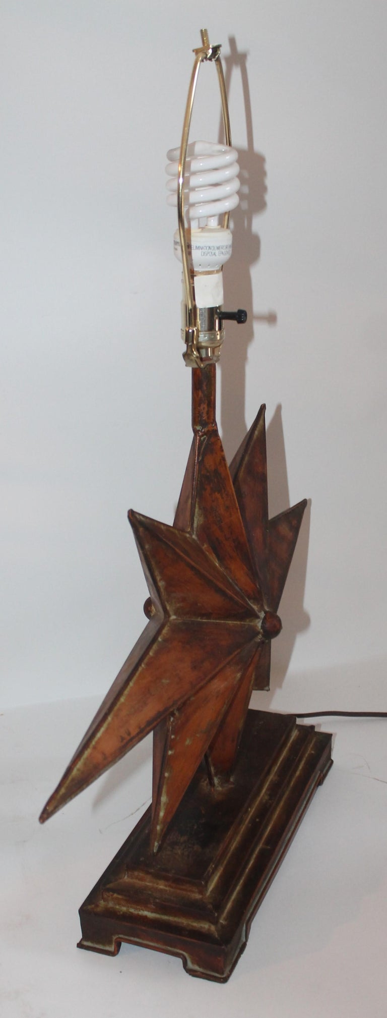 Copper Star Table Lamp at 1stDibs