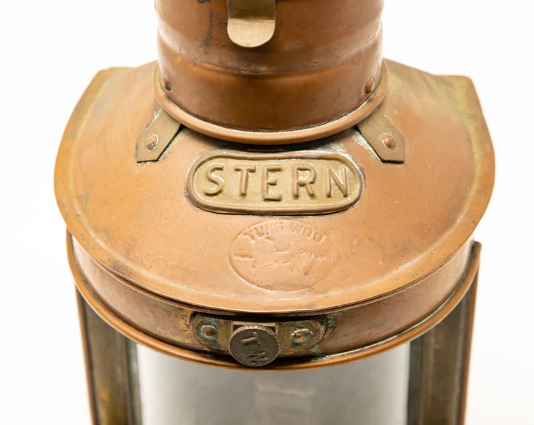 Copper Stern Ship Lantern For Sale at 1stDibs