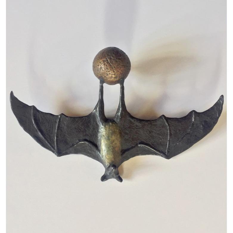 Copper Tritscheller - Bat and Ball at 1stDibs | copper bat, bat sculptures